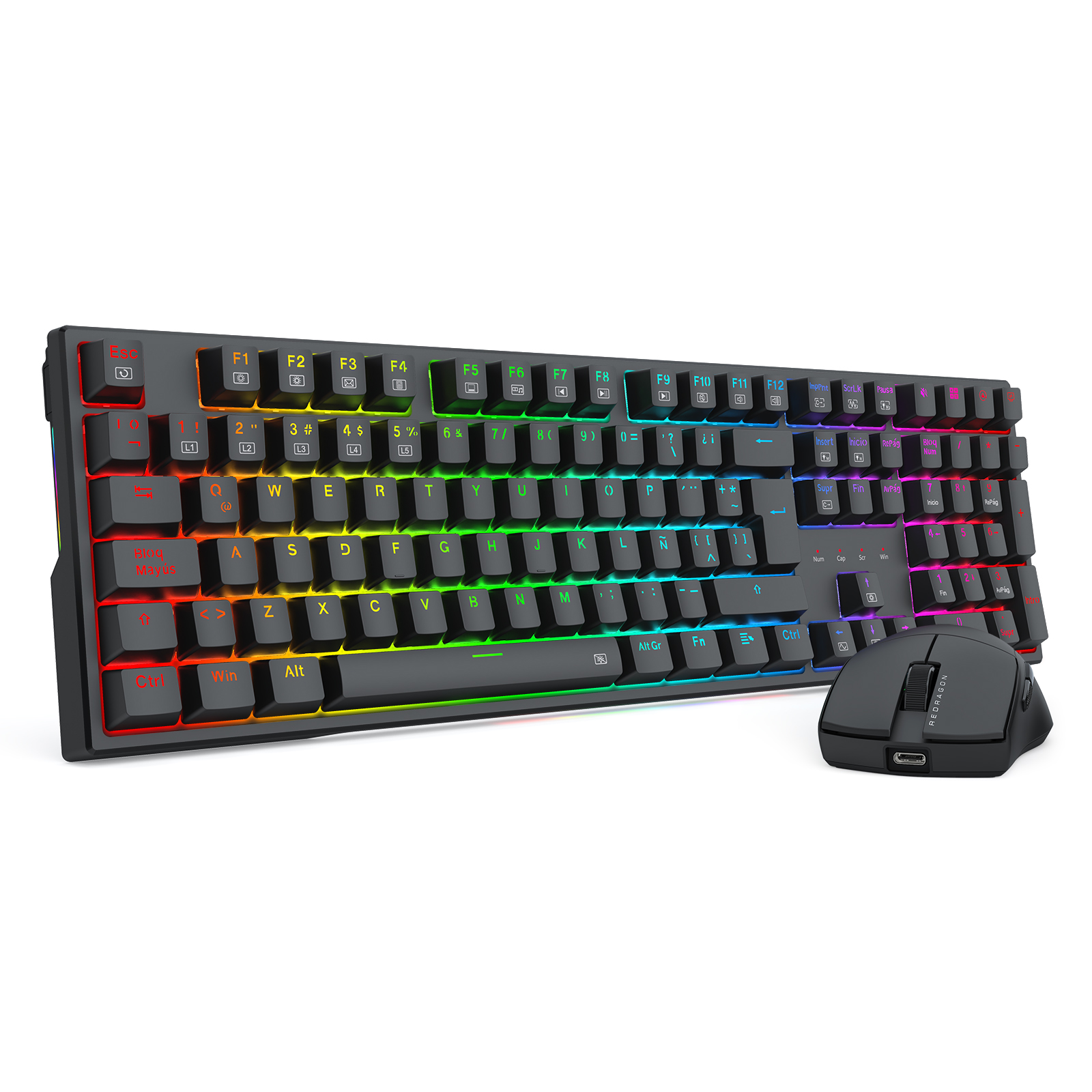 Kit Teclado y Mouse Gamer Redragon S146 Español - Dust2