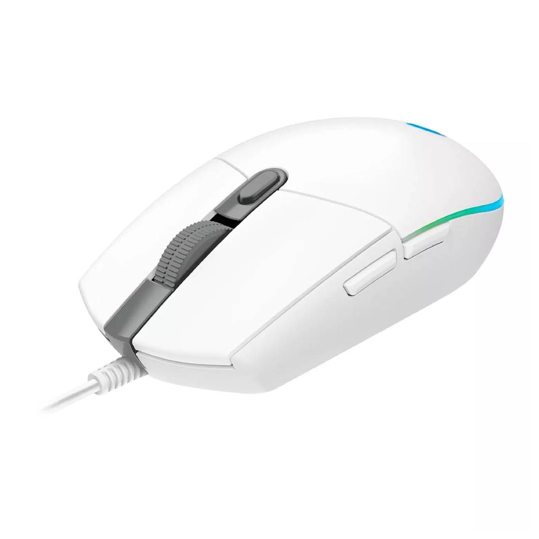 Mouse Logitech G203 LIGHTSYNC RGB, Cableado, 8000DPI Blanco - Dust2
